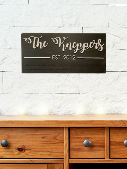 Family Name SignBeautiful Family Sign to hang in your home. Great gift ...